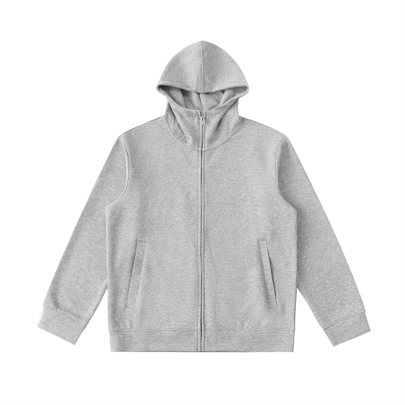EVERYDAY Essential Heavyweight High Neck Zip-Up Hoodie – Maybe Today NYC